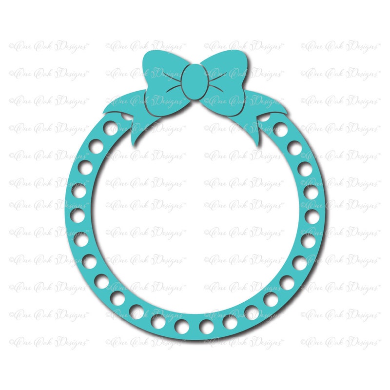 Bow Circle Monogram - Etsy