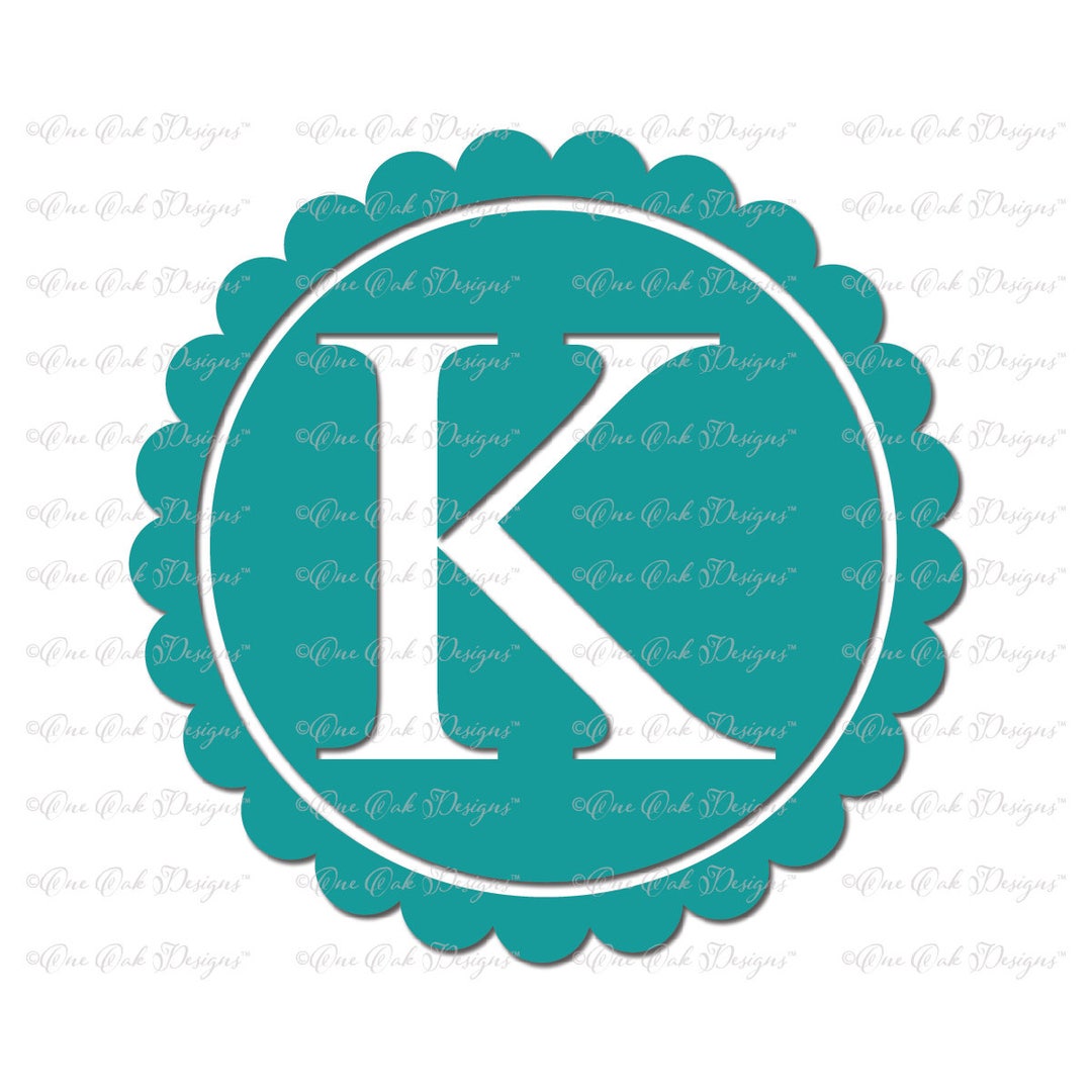 Scallop Monogram Alphabet Letter A SVG File Svg / Dxf / Pdf / Png / Jpg ...