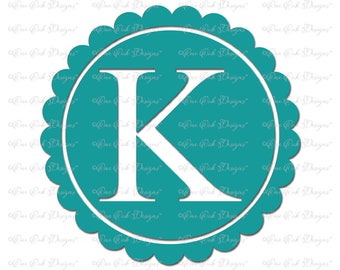 Scallop Monogram Alphabet Letter A SVG File Svg / Dxf / Pdf / | Etsy