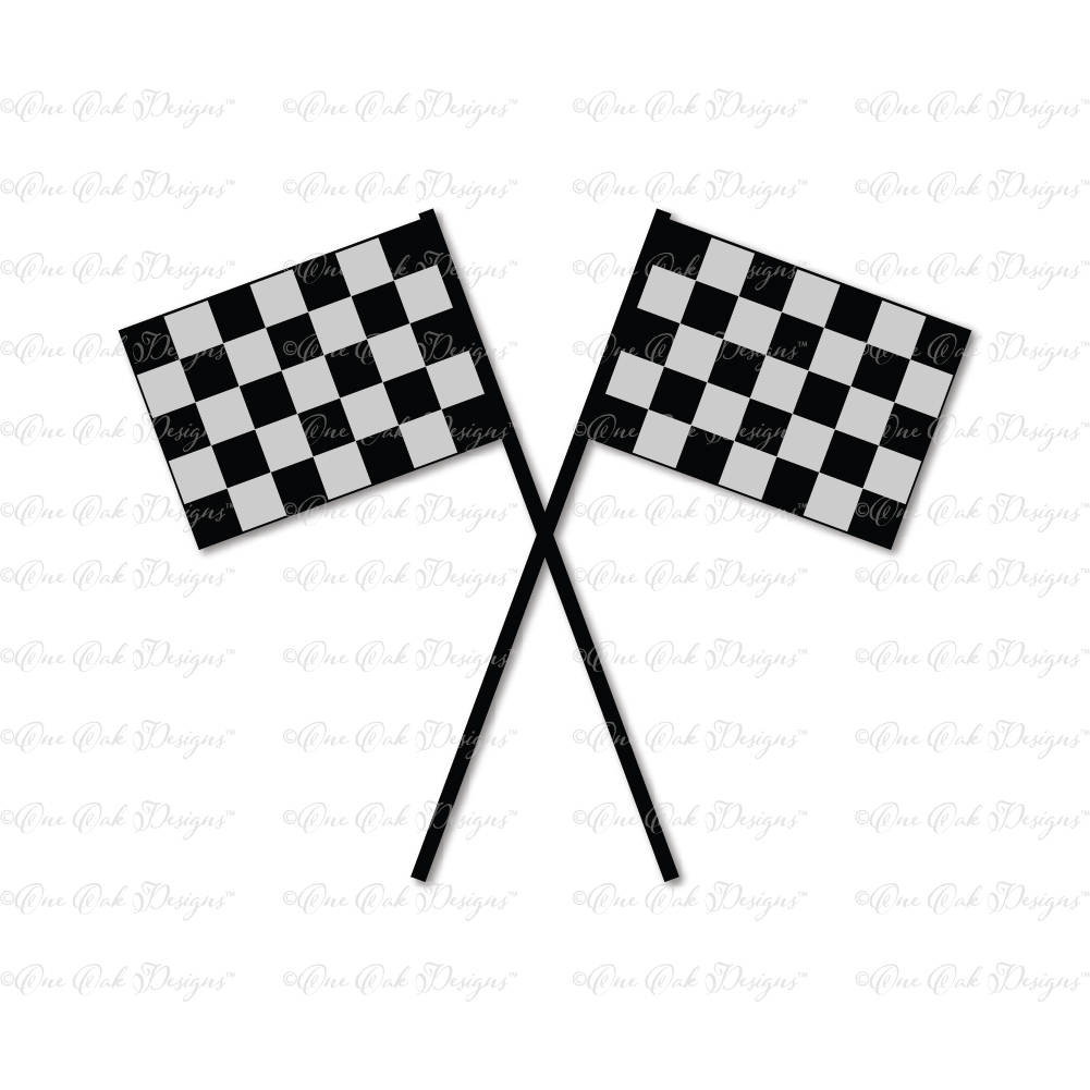 Crossed Checkered Flag SVG DXF PNG for Cameo Cricut & other | Etsy
