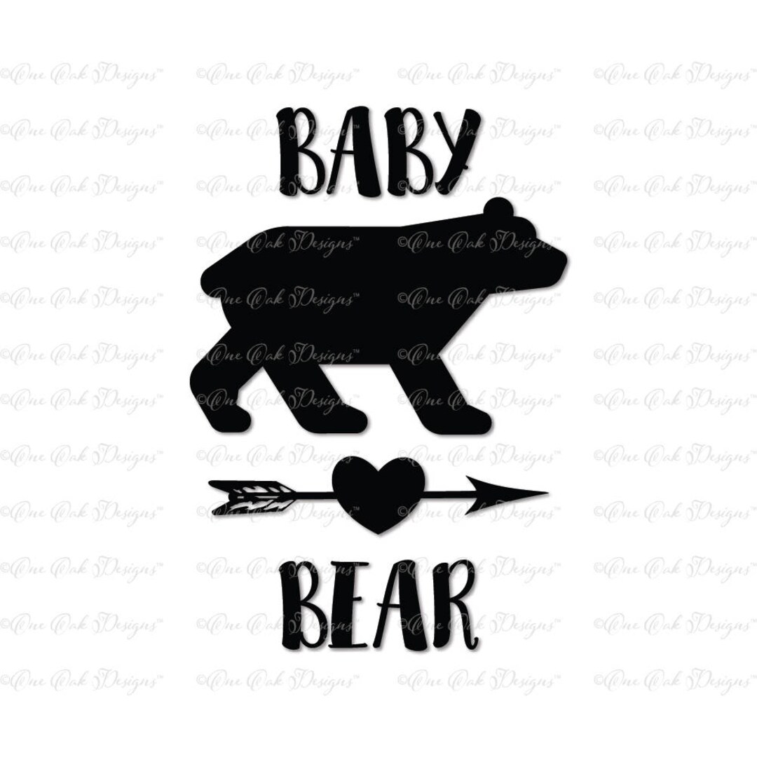 Baby Bear SVG DXF PNG File for Cameo Cricut and Other Electronic ...