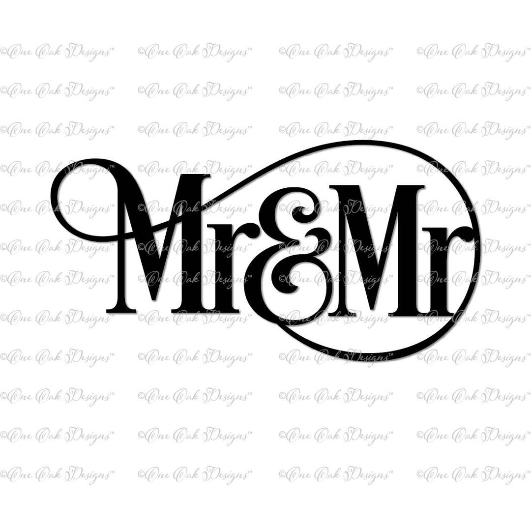 Mr & Mr SVG DXF PNG File for Cameo, Cricut and Other Electronic Cutters ...