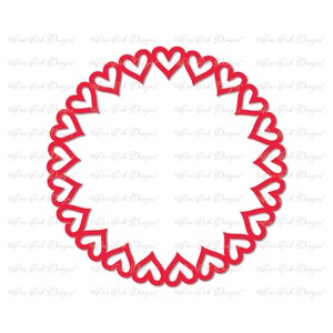 Open Heart Circle Monogram Frame SVG File PDF / Dxf / Jpg / Png / SVG ...
