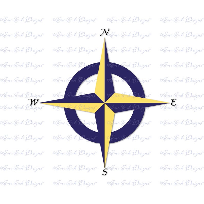 Compass Rose SVG DXF PNG Cut File for Cameo Cricut Brother - Etsy