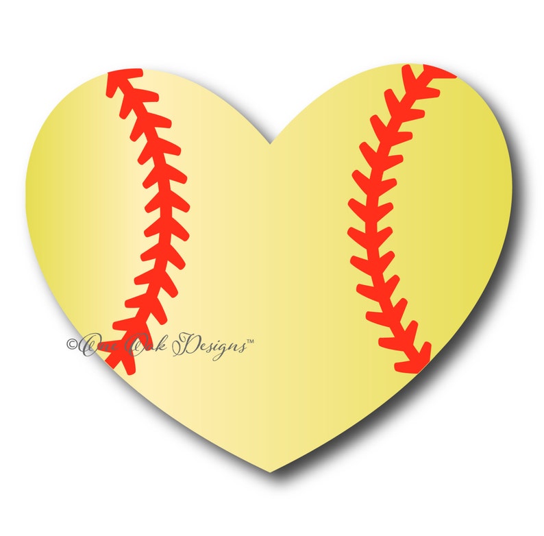 Baseball Softball Heart SVG File PDF DXF Eps Ai Png Jpg - Etsy