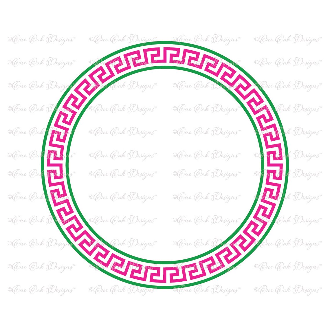 Greek Key Frame for Circle Monogram SVG / DXF / Jpg / Png / - Etsy