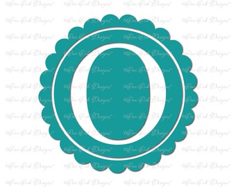 Scallop Monogram Alphabet Letter A SVG File Svg / Dxf / Pdf / | Etsy