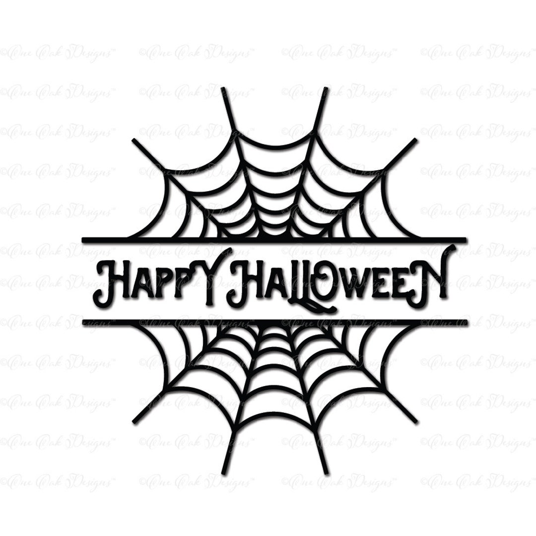 Halloween Split Spider Web SVG DXF PNG Cut File for Cameo Cricut ...