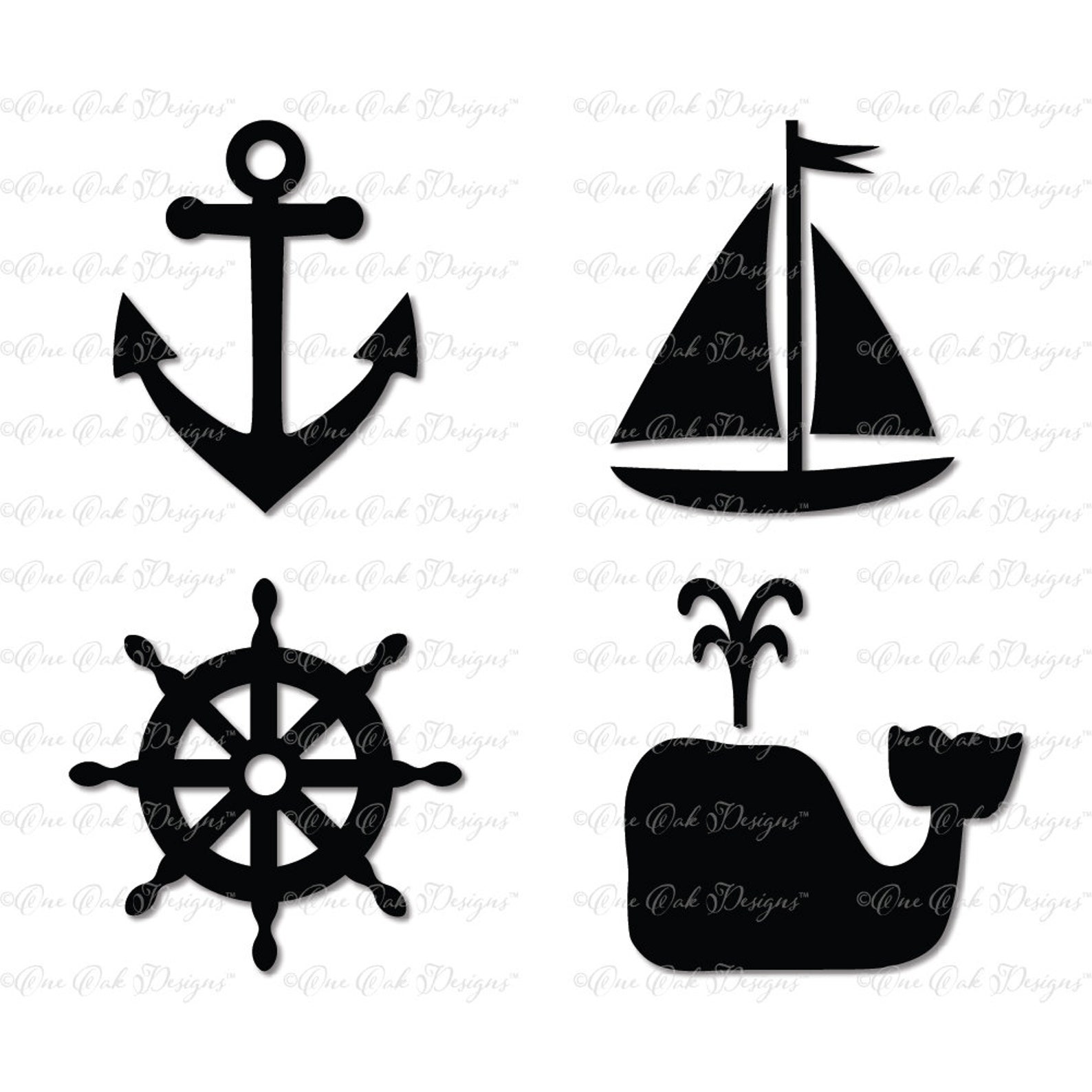 Nautical Bundle SVG DXF PNG for Cameo Cricut & Other | Etsy