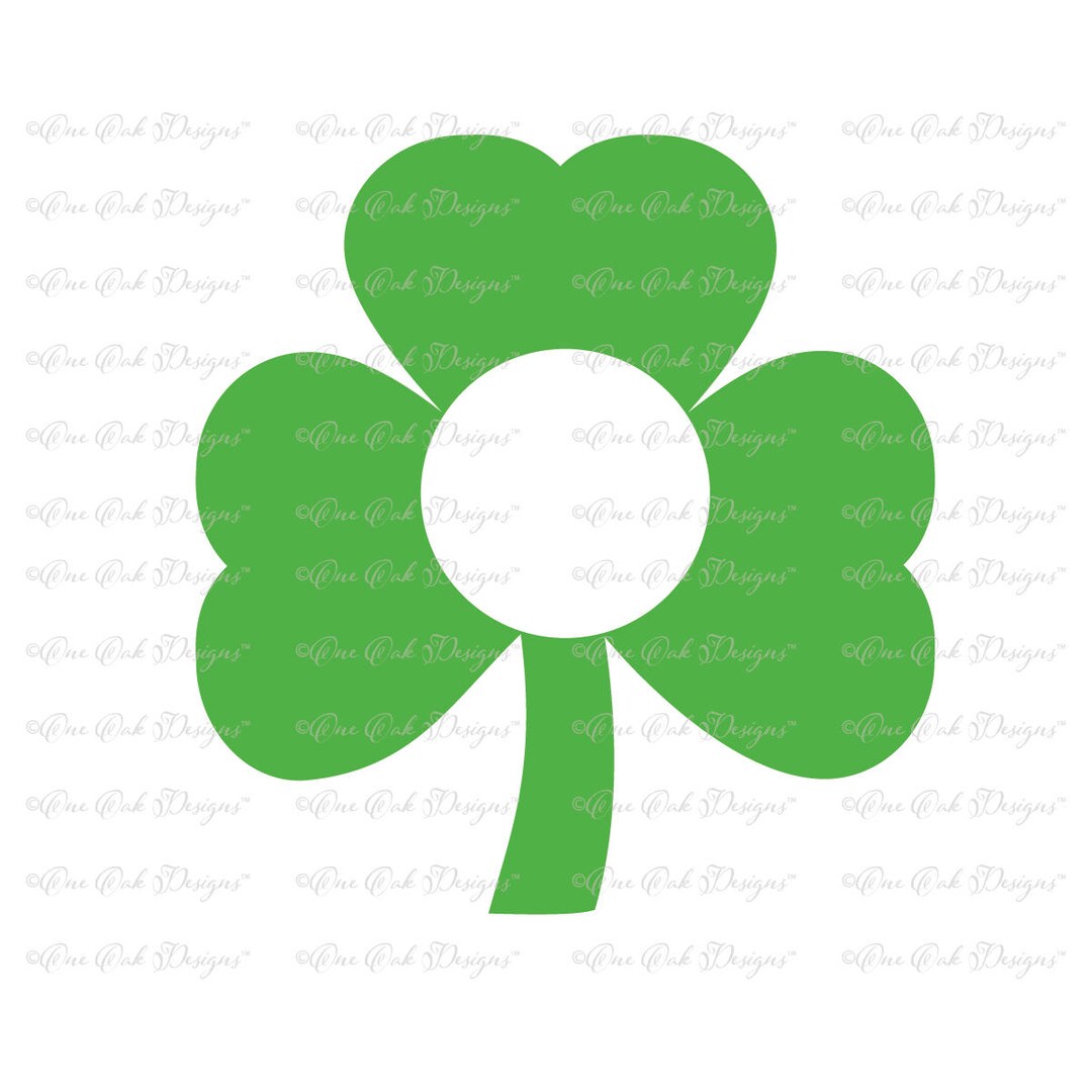 Shamrock Monogram Frame Svg / Dxf / Pdf / Jpg / Png for Cameo, Cricut ...