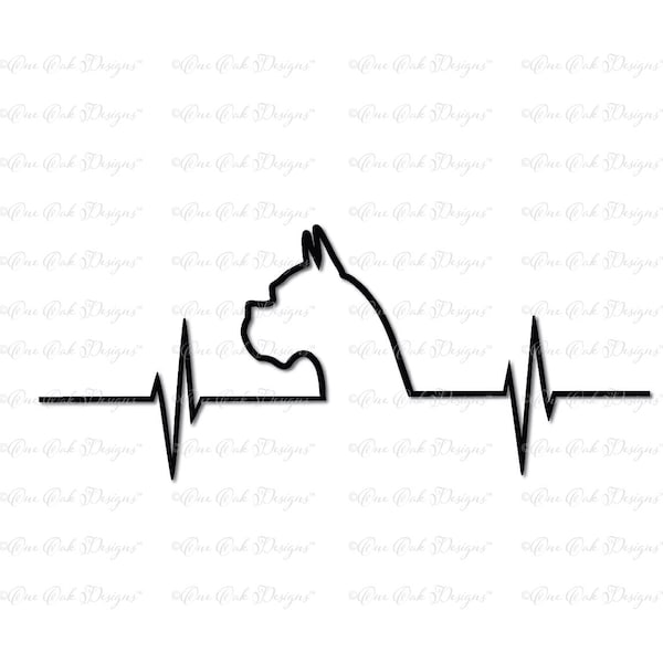 Dog Ekg Svg - Etsy