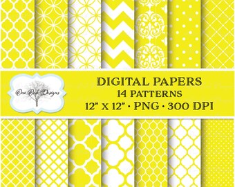 Red Digital Paper Collection Chevron Quatrefoil Damask Lattice | Etsy