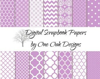 Red Digital Paper Collection Chevron Quatrefoil Damask Lattice | Etsy