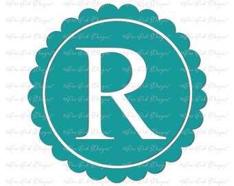 Scallop Monogram Alphabet Letter A SVG File Svg / Dxf / Pdf / Png / Jpg ...