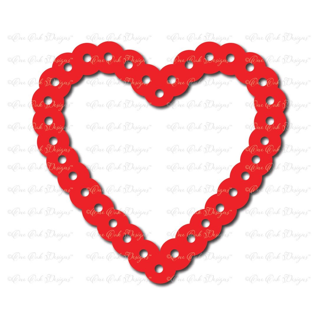 Scallop Lace Heart Valentine SVG File Svg / Dxf / Png / Pdf / Jpg for ...