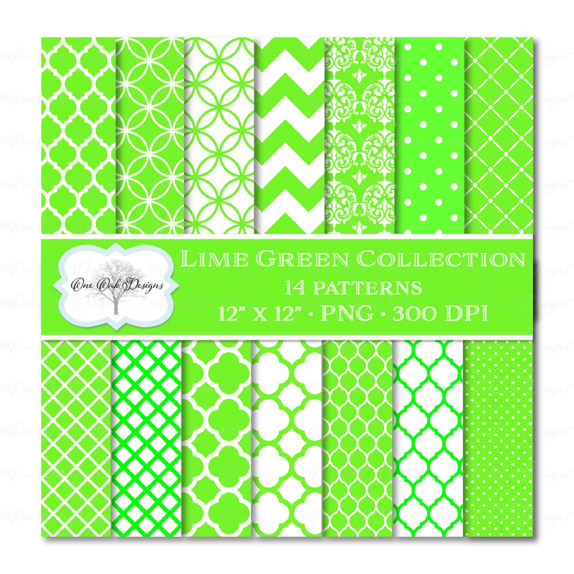 Digital Background Paper Lime Green Collection - Etsy