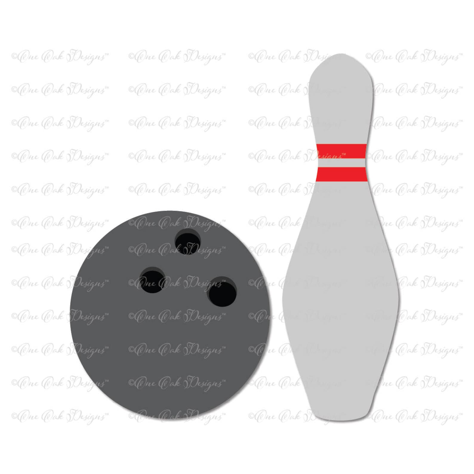 Bowling Ball Bowling Pin SVG DXF PNG Pdf Jpg Cut File for - Etsy