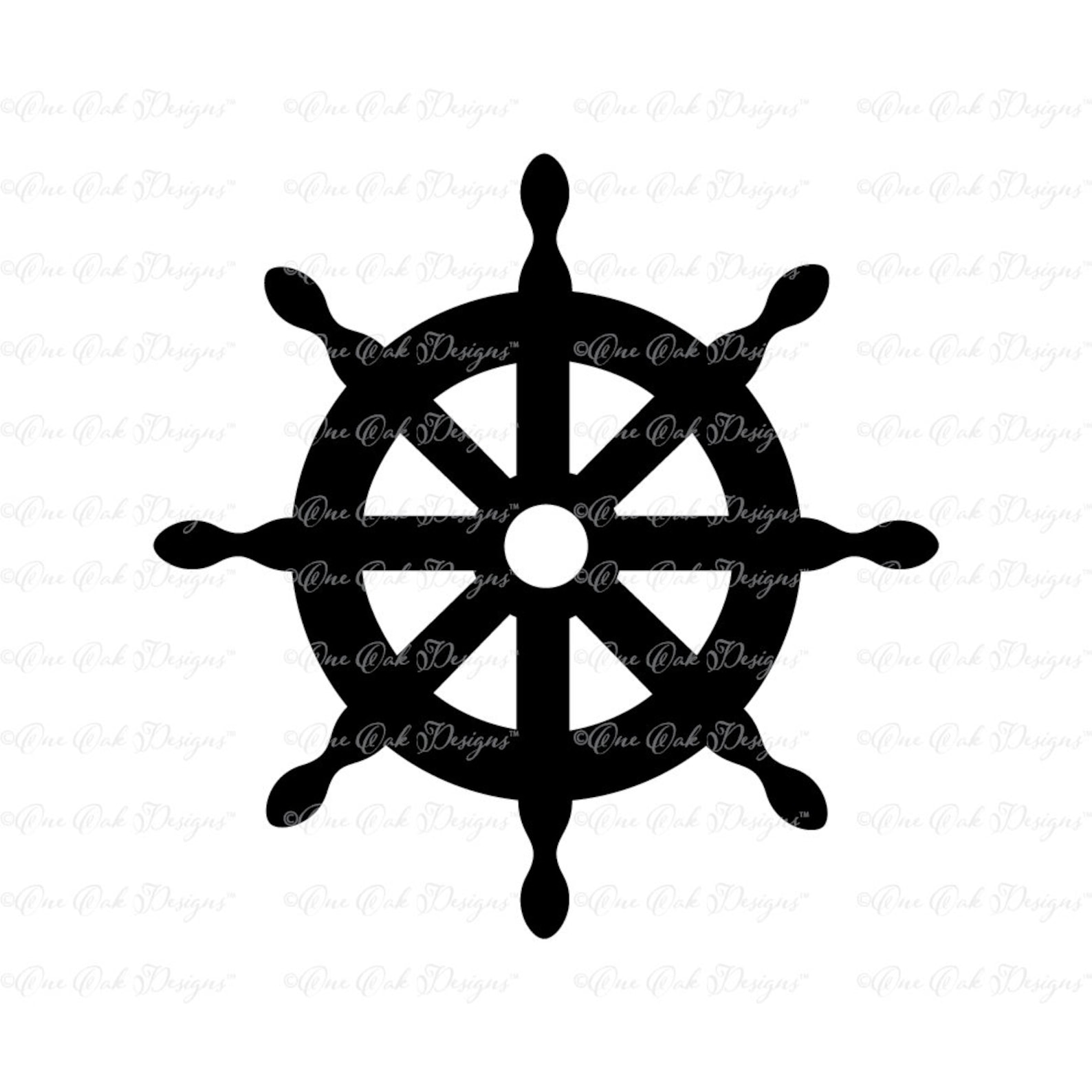 Ship Wheel Helm SVG DXF PNG for Cameo Cricut & Other - Etsy