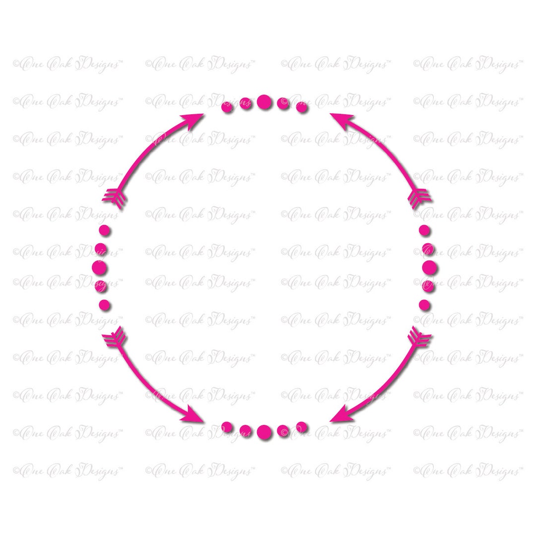 Arrow Circle Frame SVG File PDF / dxf / jpg / png / for Cameo, for ...