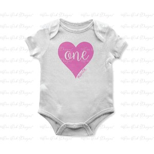 Heart Baby Birthday Month One SVG DXF PNG Files for Cameo, Cricut ...