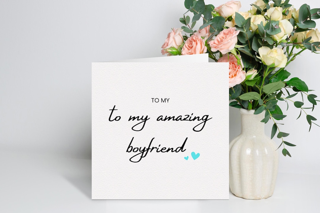 Happy Birthday Boyfriend Card, Birthday Card for Boyfriend, Boyfriend ...