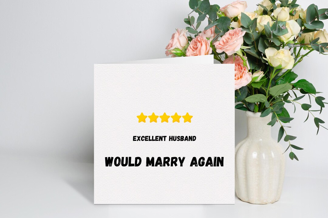 Funny Husband Birthday Card, 5-star Rating, Customizable - Etsy
