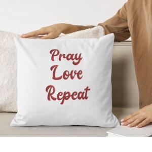Pray Love Repeat Christian Slogan Transparent PNG - Etsy