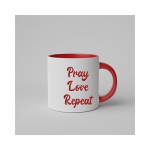 Pray Love Repeat Christian Slogan Transparent PNG - Etsy