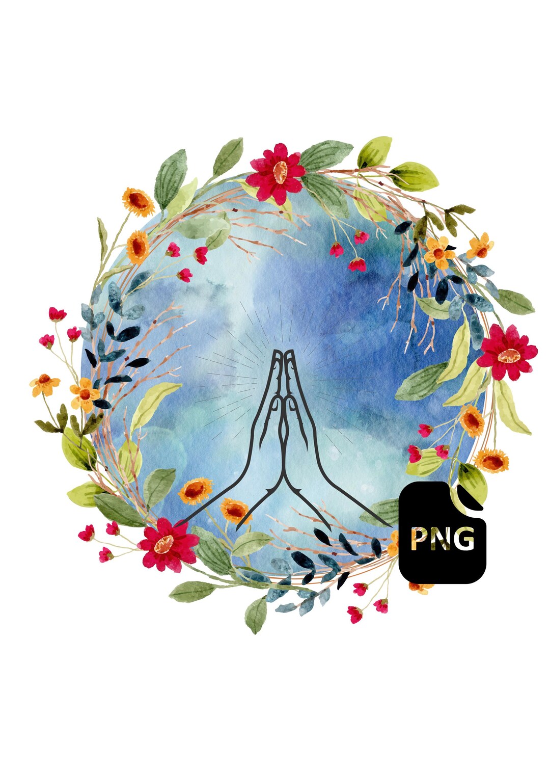 Praying Hands Design PNG - Etsy