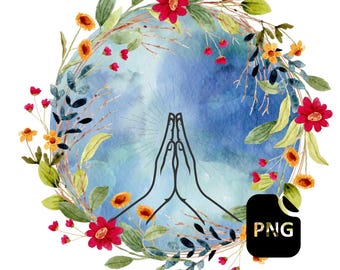 Praying Hands Design PNG - Etsy