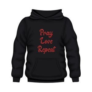 Pray Love Repeat Christian Slogan Transparent PNG - Etsy