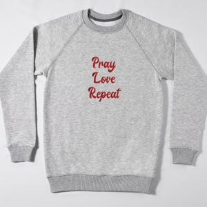 Pray Love Repeat Christian Slogan Transparent PNG - Etsy