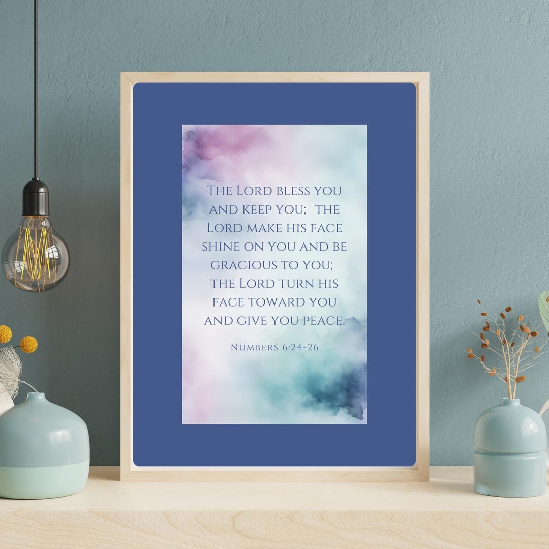 Numbers 6:24–26 Wall Art | the Lord Bless You and Keep You | Priestly ...