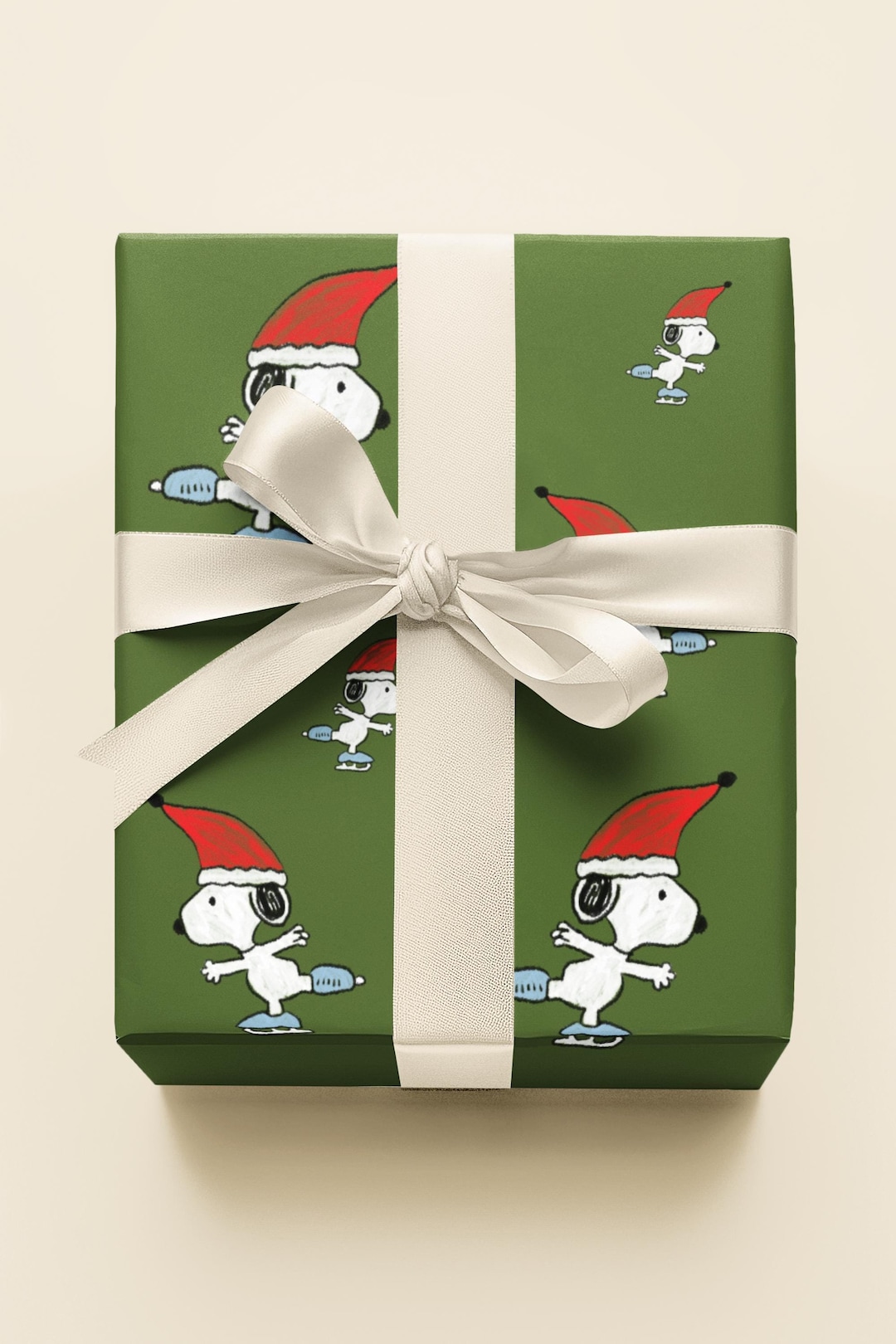 Snoopy Christmas Wrapping Paper Hand-drawn Cute Dog Holiday Gift Wrap ...