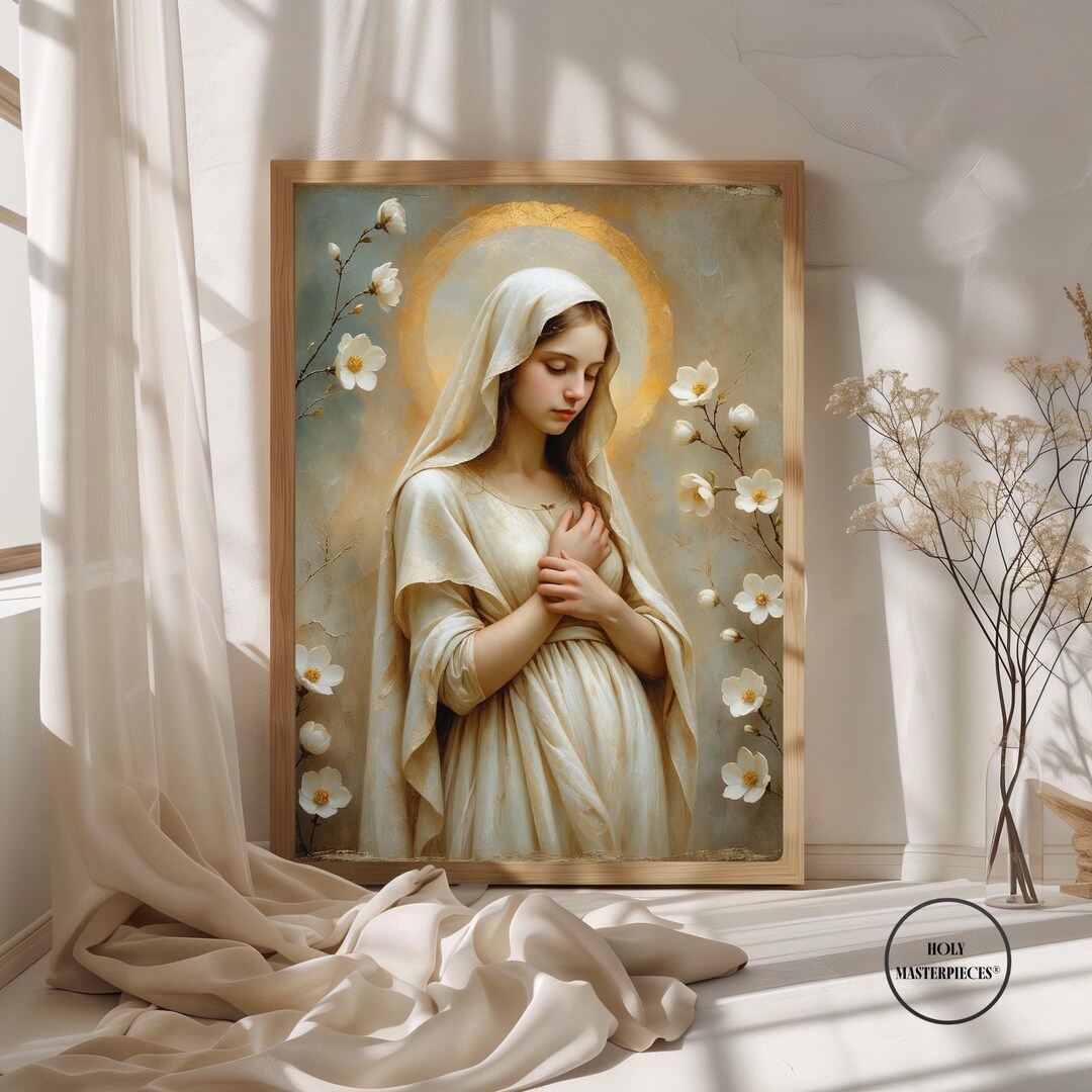Early Spring Mary Print | Virgin Mary Wall Decor (digital Download) - Etsy