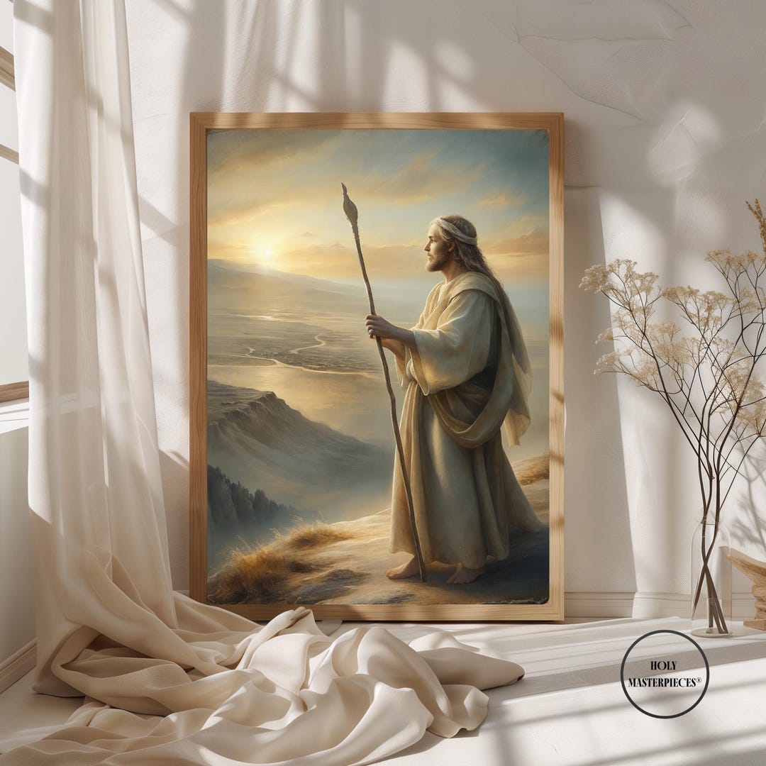 Moses Viewing the Promised Land Print | Christian Art Wall Decor ...
