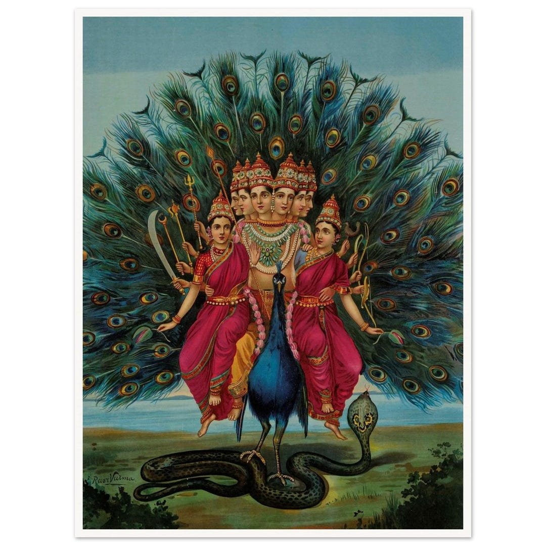 Murugan, Indian Wall Art Print / Canvas - Etsy