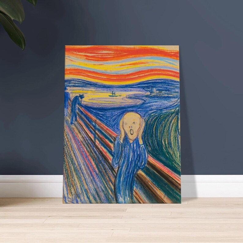 Edvard Munch, the Scream, 19th Century Art Print, Canvas Gift - Etsy ...