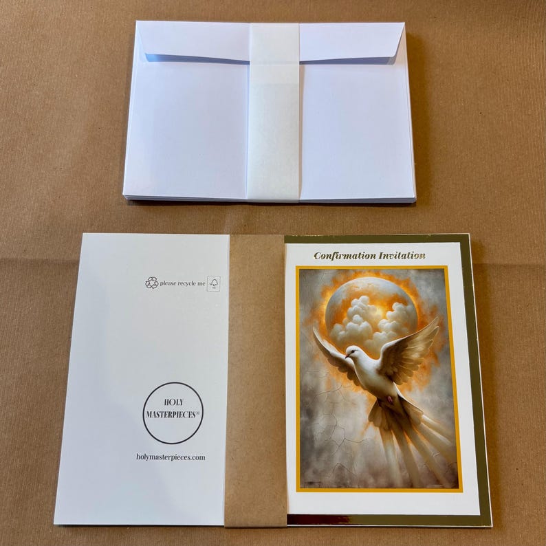 Gold Foil Holy Spirit Dove A6 Confirmation Card With Envelope - Etsy UK