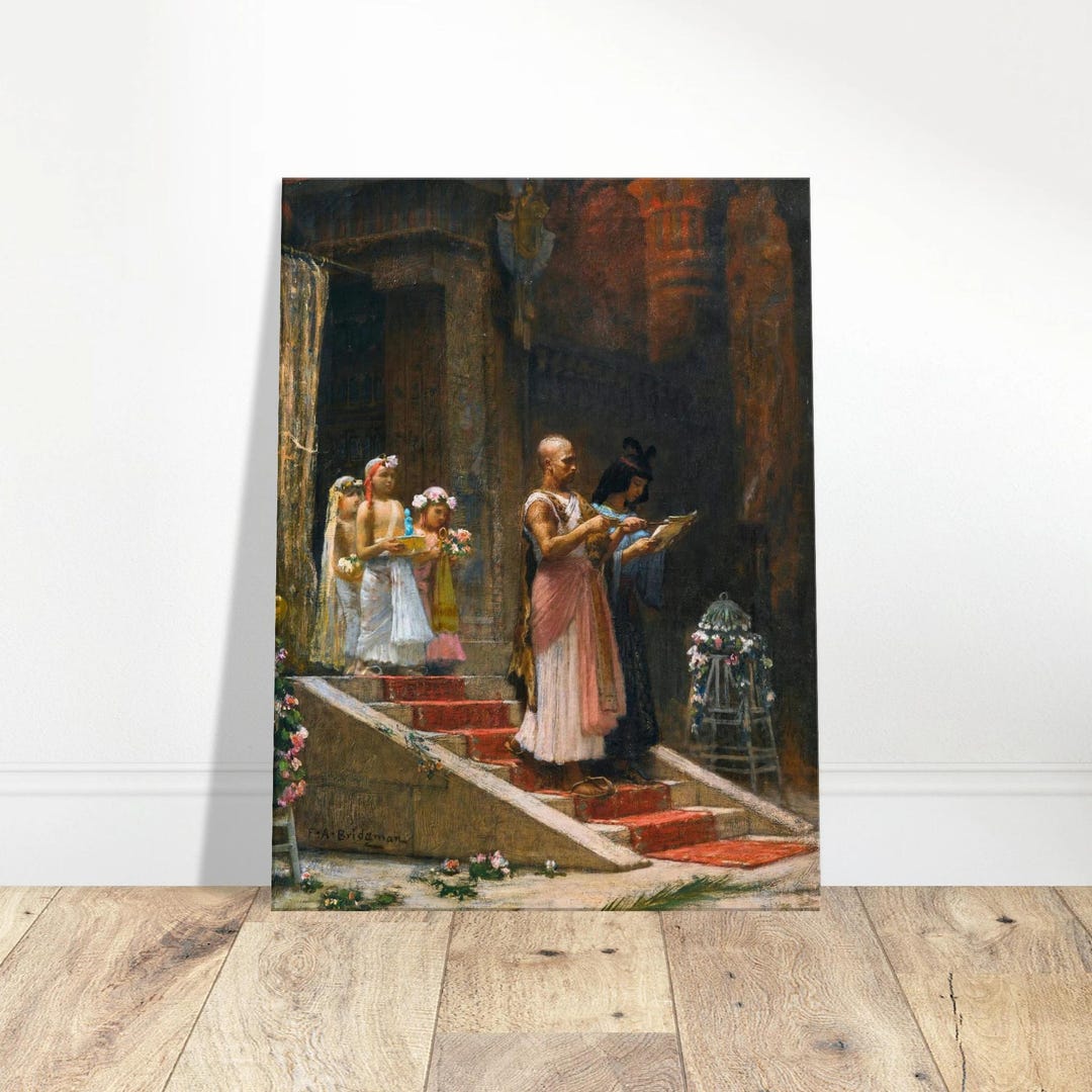An Ancient Egyptian Procession, 19th Century Art Print, Canvas Gift ...