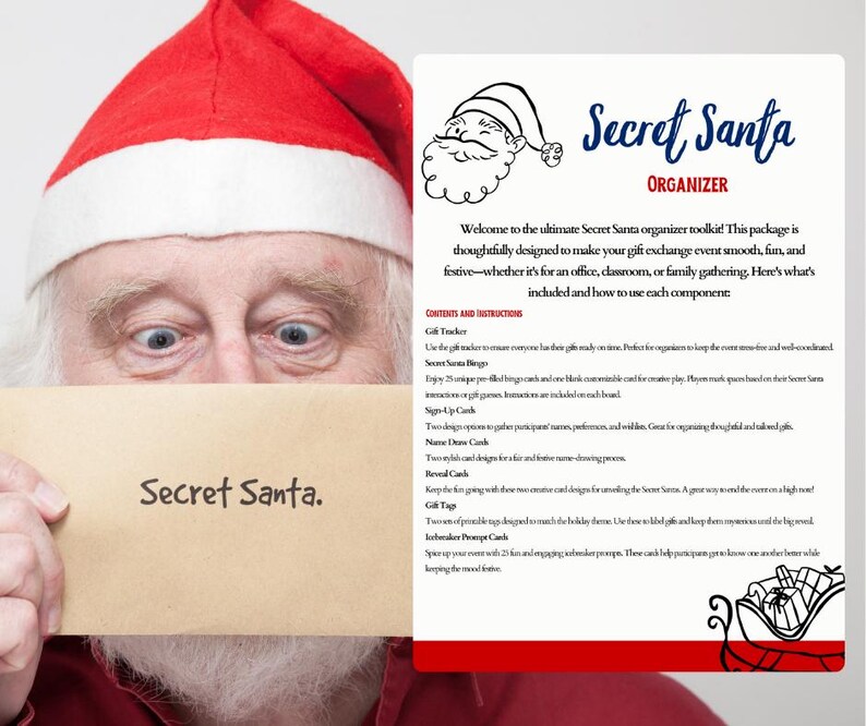 Ultimate Secret Santa Organizer Bundle Printable Holiday Gift Exchange ...