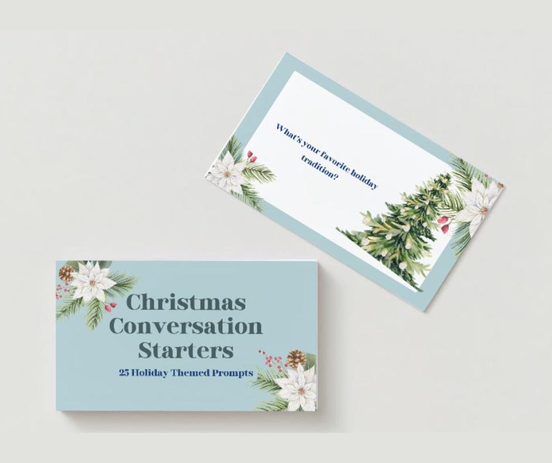 Printable Christmas Conversation Starter Cards Digital Download 50 ...