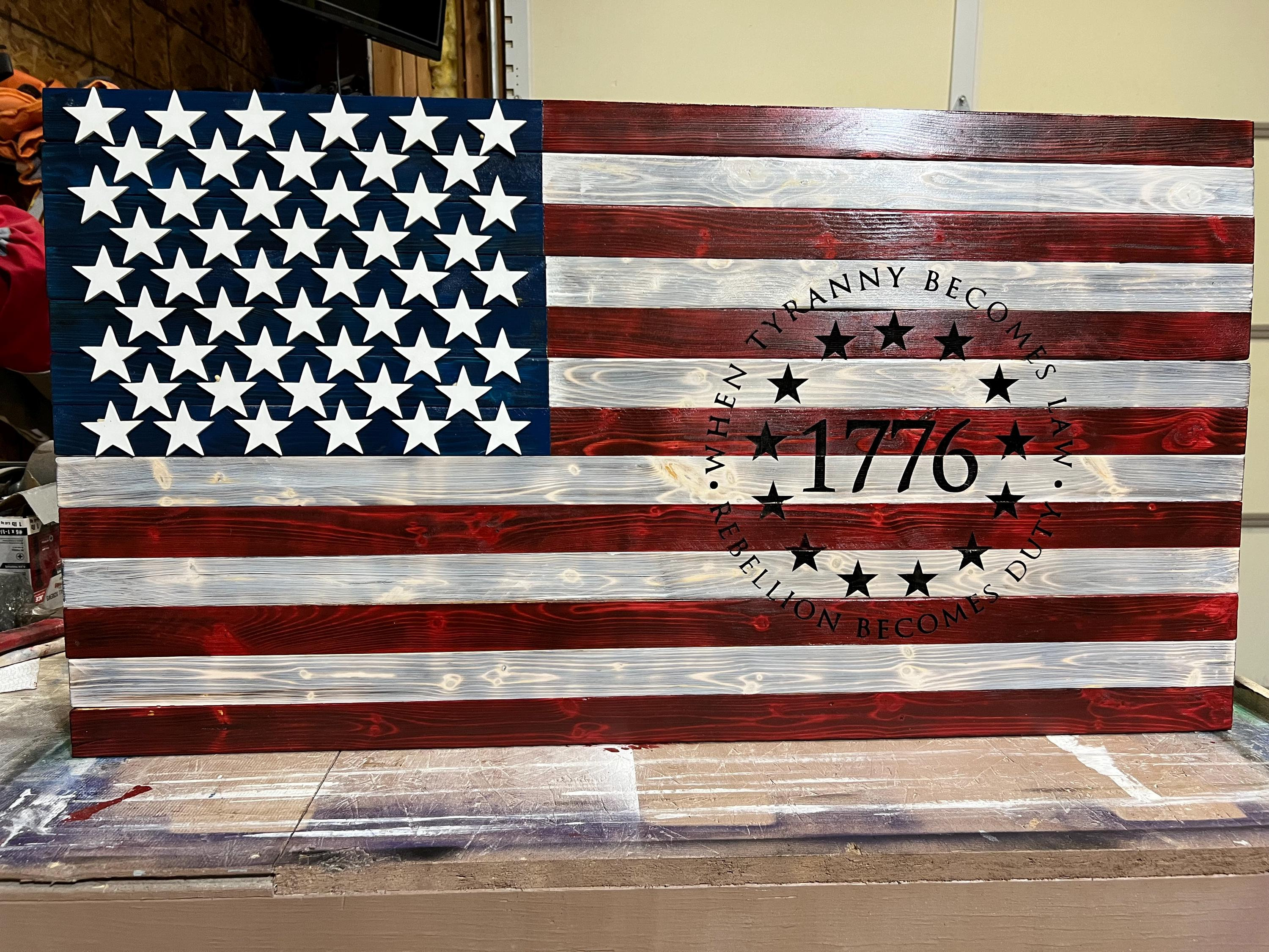 Wood Flag, Rustic American Burned Wood Flag, American Flag - Etsy