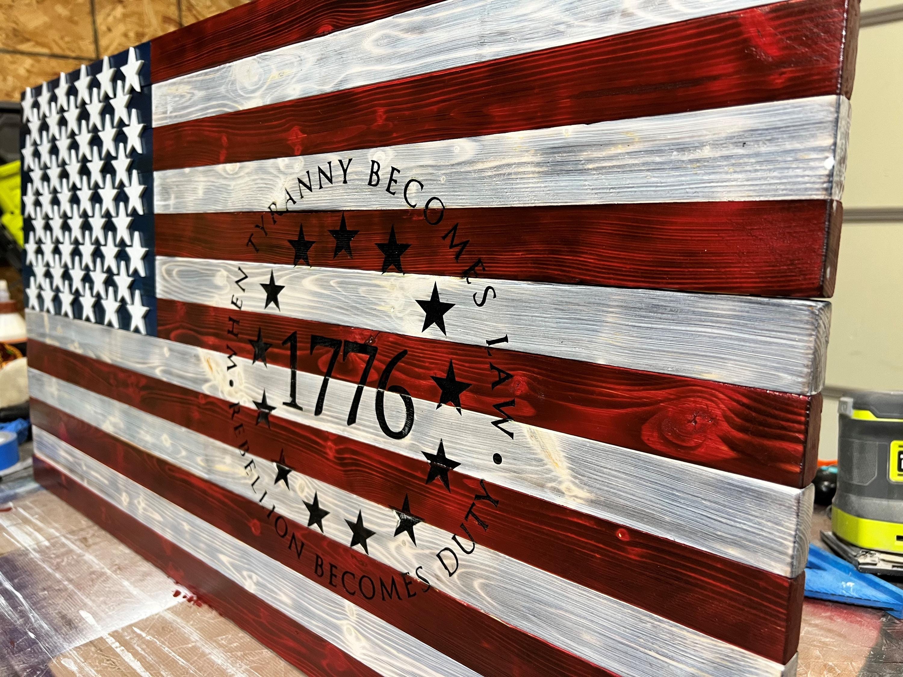 Wood Flag, Rustic American Burned Wood Flag, American Flag - Etsy