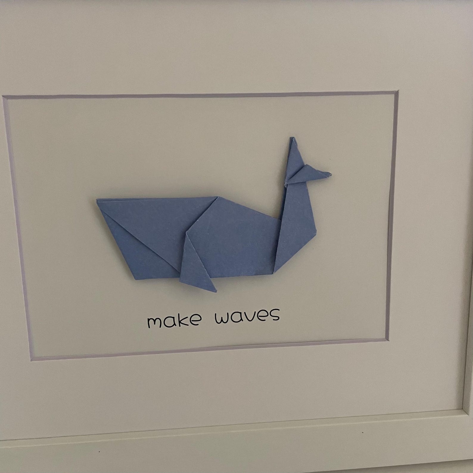 Personalized Origami Whale Art – “make Waves” or Phrase of Choice ...