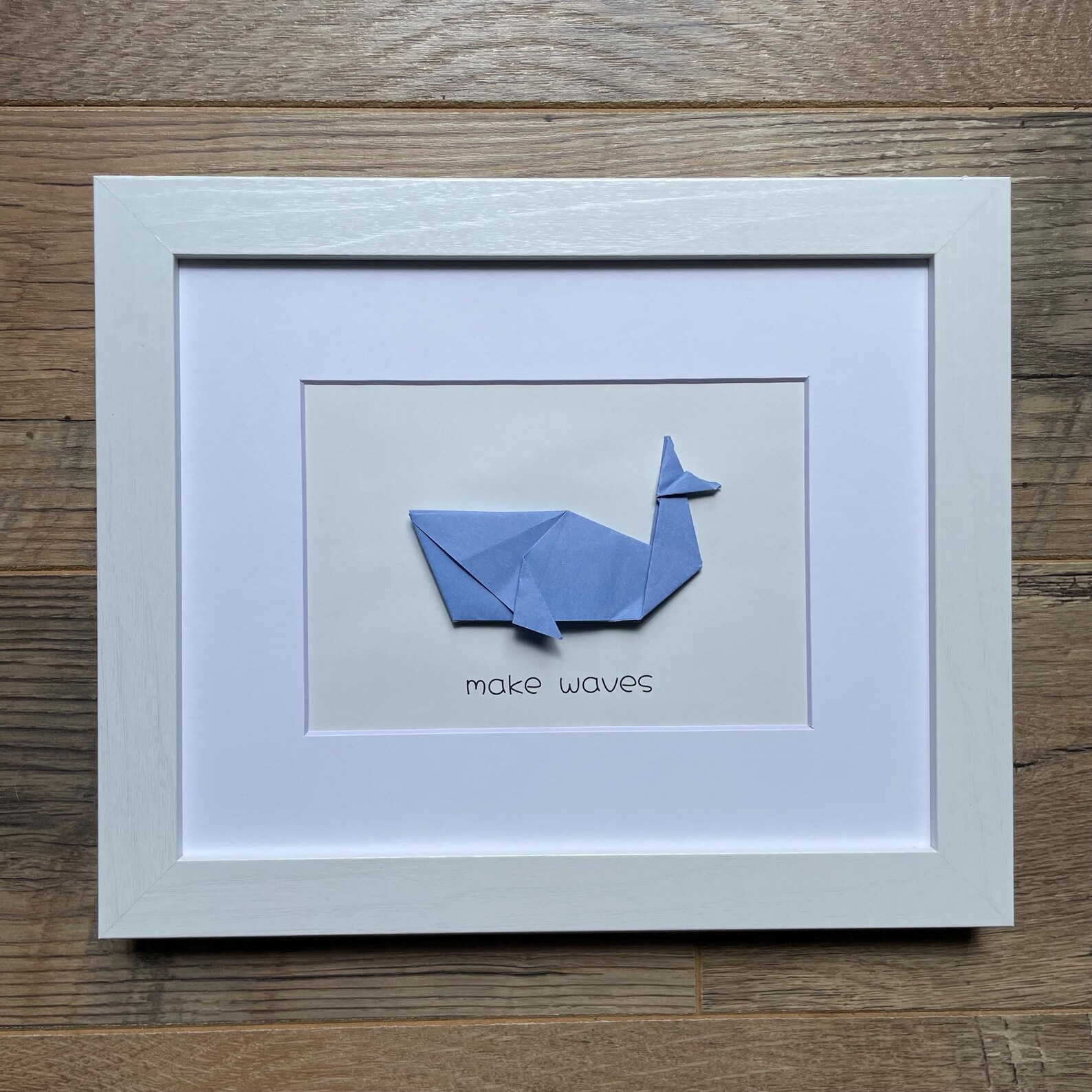 Personalized Origami Whale Art – “make Waves” or Phrase of Choice ...