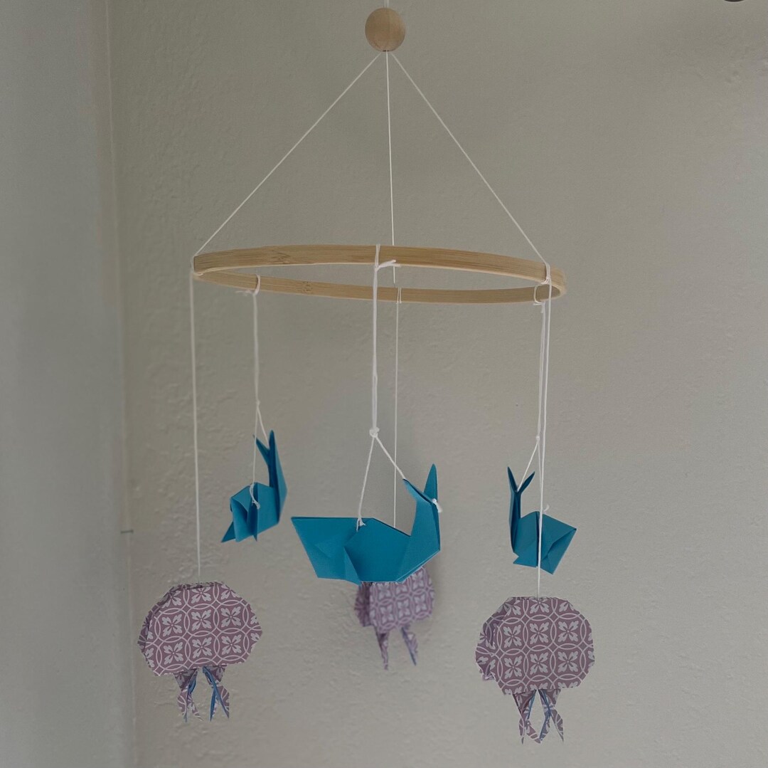 Handmade Origami Ocean/ Under the Sea Mobile – Whales & Jellyfish ...