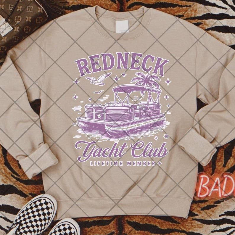 Redneck Yacht Club Png Lake Shirt Png Party Barge Png Lake Boat Png ...