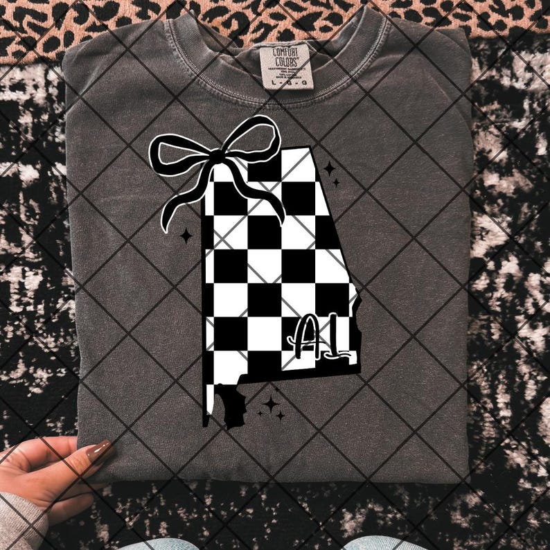 AL Checkered Png Alabama Check Png Camo Png Alabama State Digital AL ...