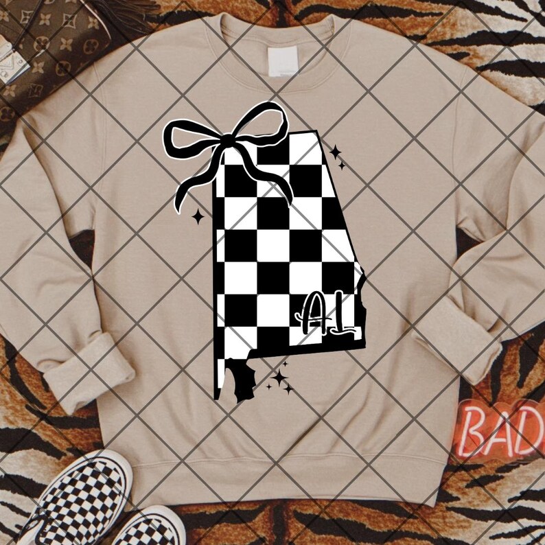 AL Checkered Png Alabama Check Png Camo Png Alabama State Digital AL ...